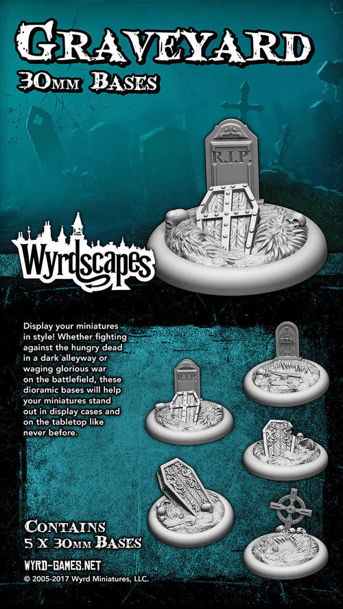 Wyrd Games | Wyrdscapes: Graveyard 30 mm Base | Bellford Toys And Hobbies
