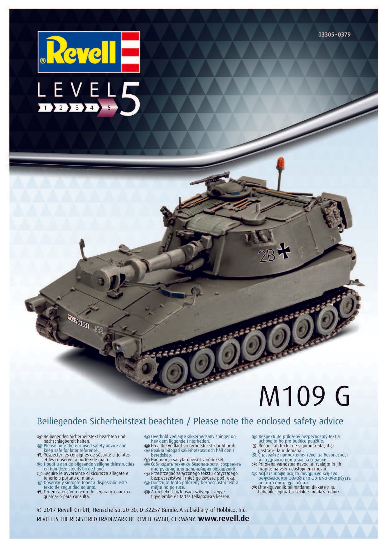 Revell Germany | M109 G German Self Propelled Howitzer 1/72 Scale Model ...