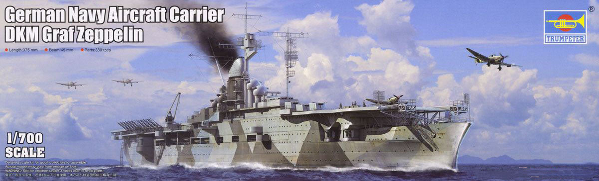 Trumpeter | Graf Zeppelin German Aircraft Carrier, 1:700 Scale Model ...