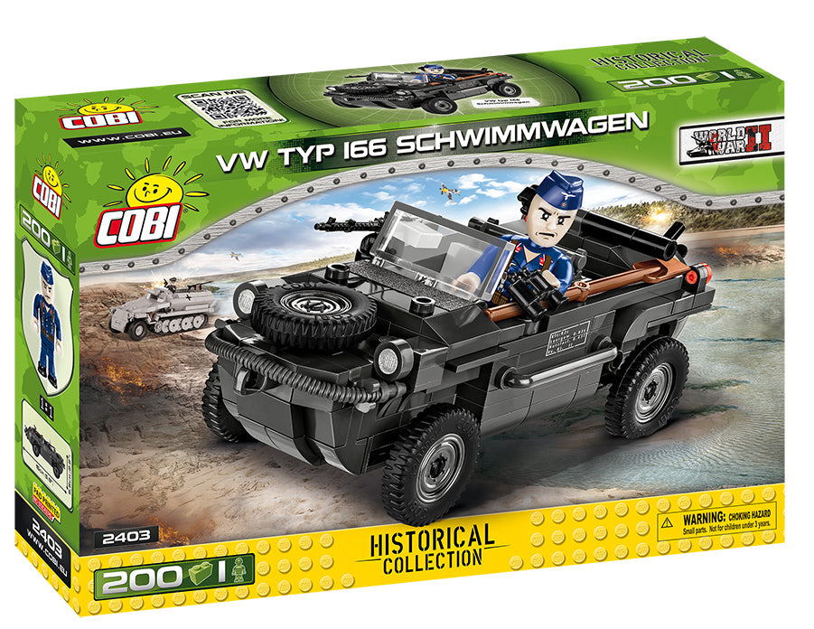 Cobi | VW Type 166 Schwimmwagen, 200 Piece Block Kit | Bellford Toys ...