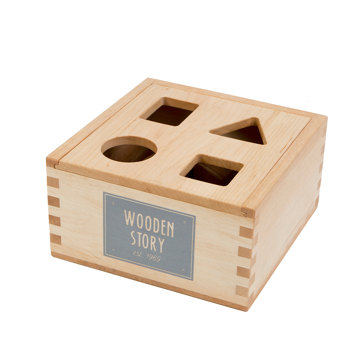 Wooden Story | Natural Shape Sorter Box | Bellford Toys And Hobbies