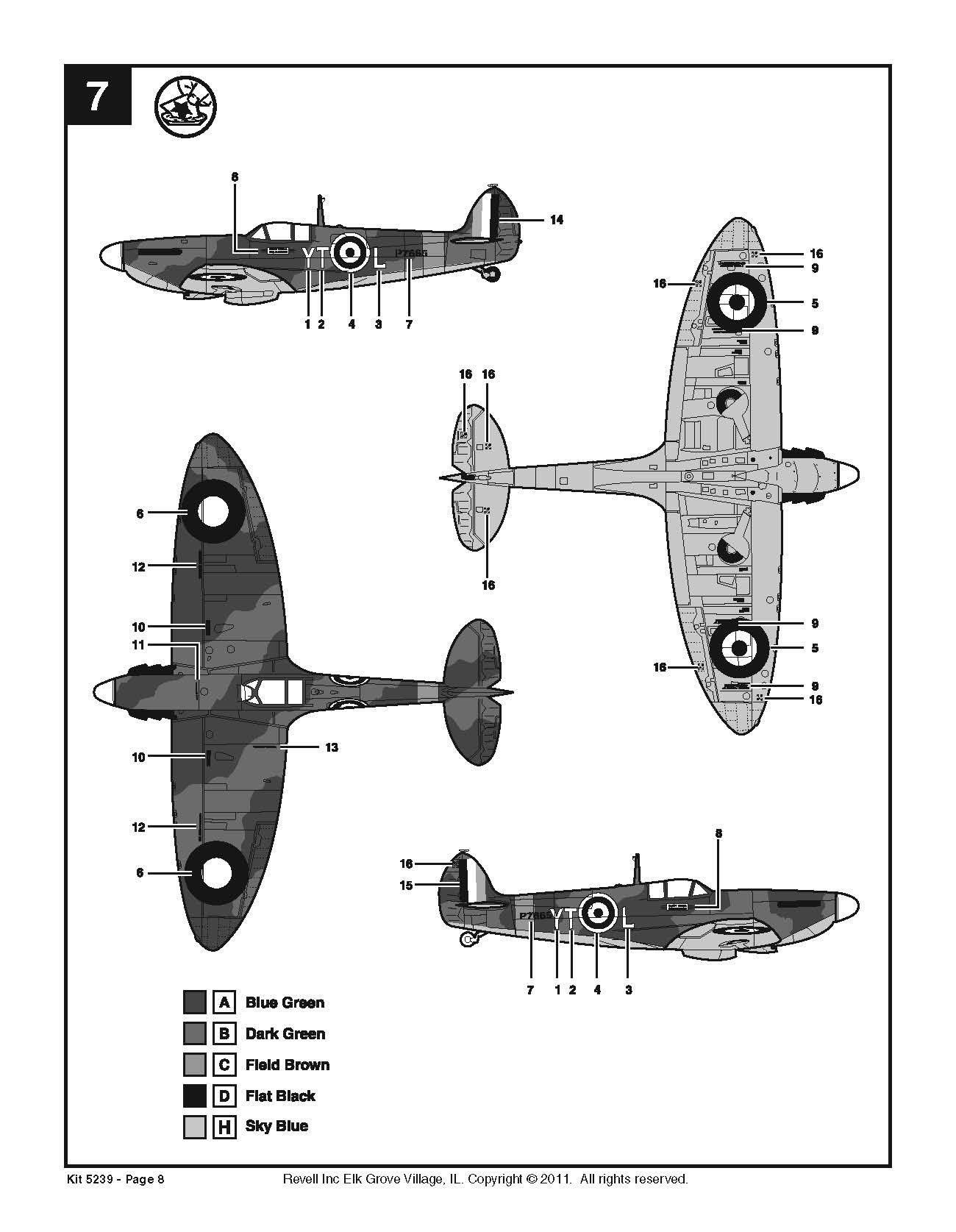 Revell | Spitfire Mk II 1/48 Scale Model Kit | Bellford Toys And Hobbies