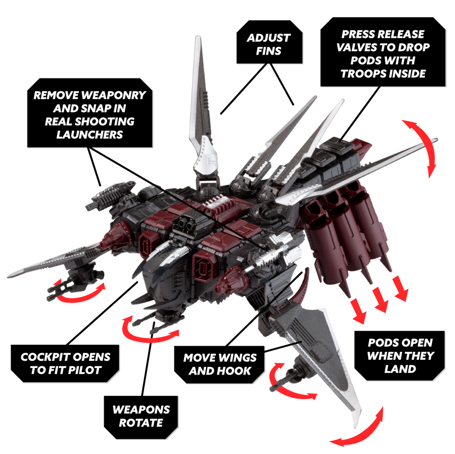 PlayMonster | Snap Ships Scorpion K.L.A.W. Troop Dropper Kit | Bellford ...