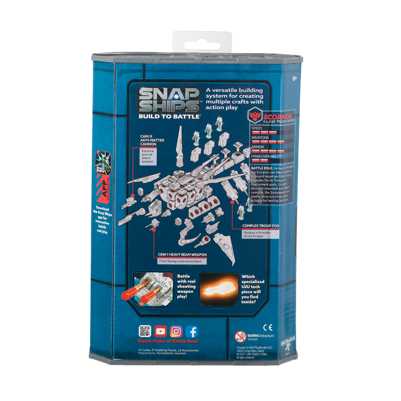 PlayMonster | Snap Ships Scorpion K.L.A.W. Troop Dropper Kit | Bellford ...
