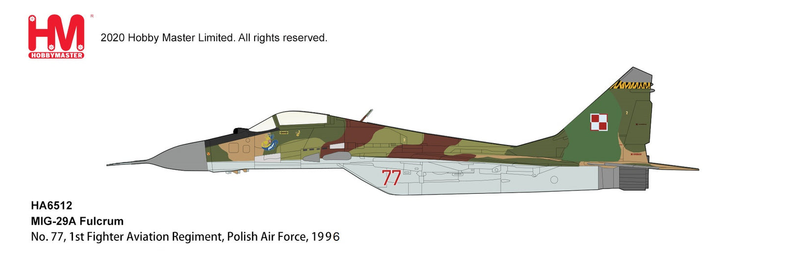 Hobby Master | Mikoyan Mig-29A Fulcrum Polish Air Force 1996, 1:72 ...