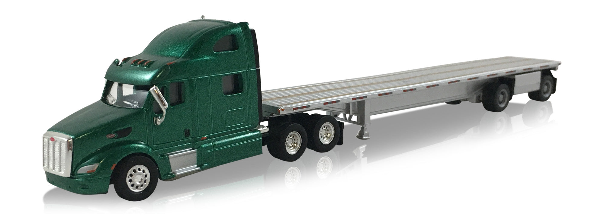 Promotex | Peterbilt 587 Tractor (Green) w/ Spread Axle Highboy Trailer ...