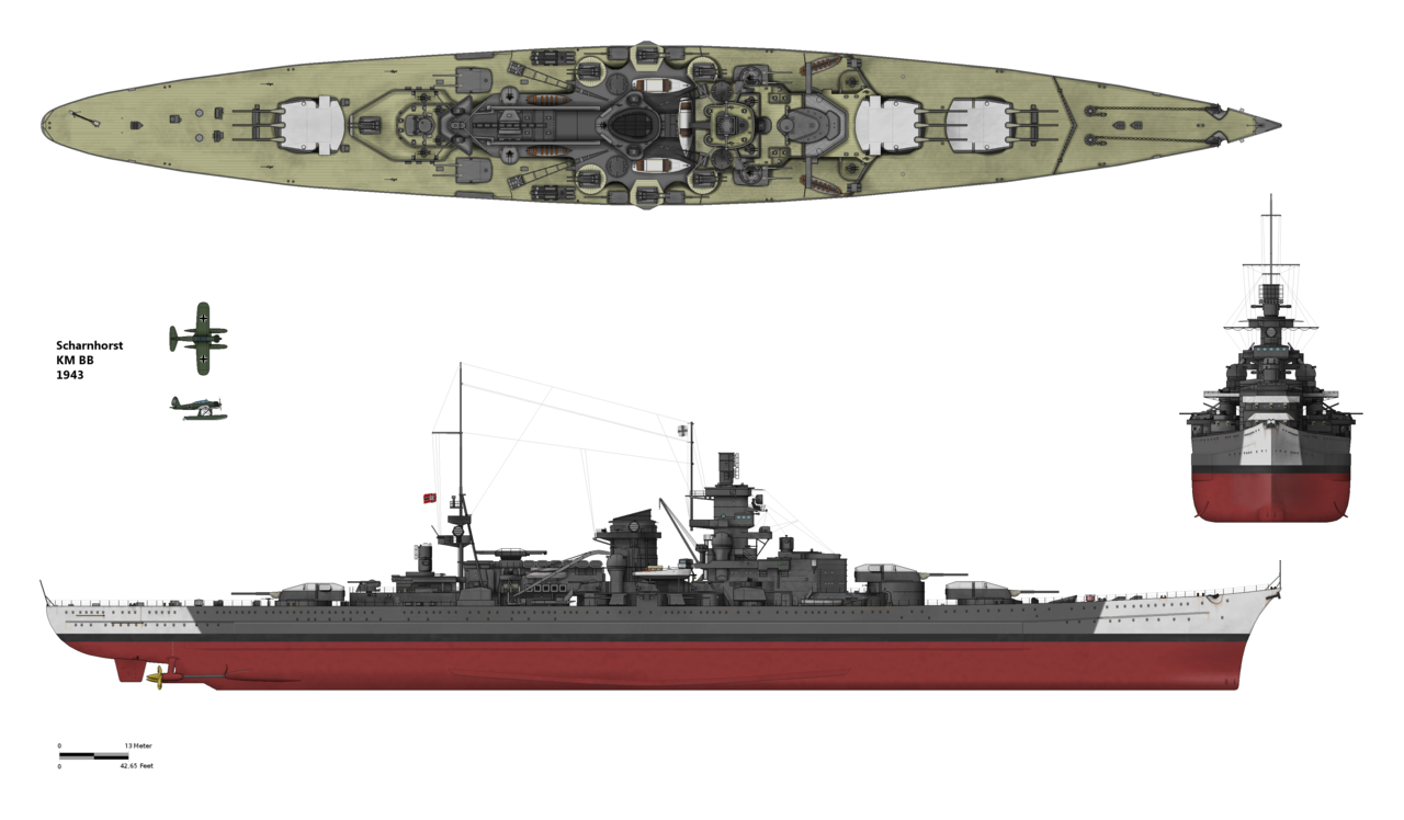 Atlas Editions | Battleship Scharnhorst 1/1250 Scale Model | Bellford ...
