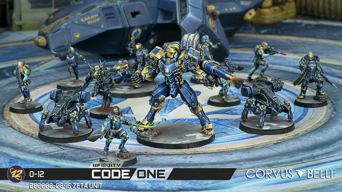 Corvus Belli | Infinity Code One O-12 Zeta Unit Game Figure | Bellford ...